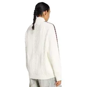 Adidas Archive Knit Track Top - Off White/red