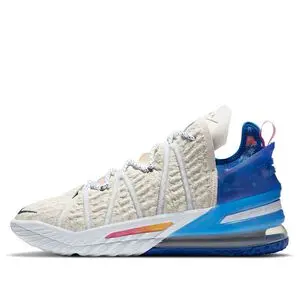 Nike Nike LeBron 18 'Los Angeles By Day' Basketball Sneakers White/blue