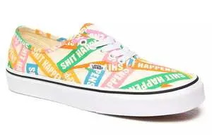 VANS Authentic "shit Happens" Printed Sneakers - Multi-color