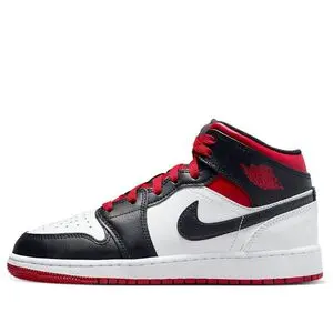 JORDAN Air Jordan 1 Mid "Gym Red Black Toe" Sneakers Red/white/black