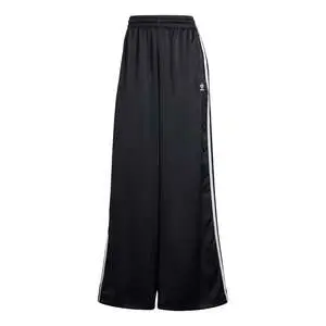 adidas satin wide leg track pants