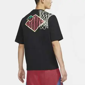 JORDAN Sport Dna Back Printing Casual Sports Short Sleeve - Black