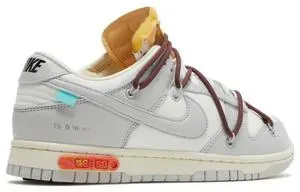Nike Off-white X Dunk Low "lot 46 Of 50" Sneakers - Gray/white