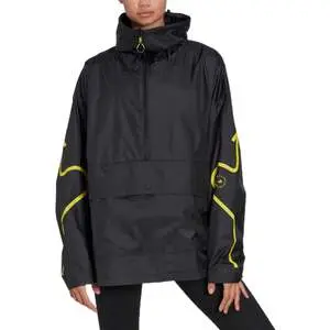 Adidas By Stella Mccartney Half-zip Mid-length Windbreaker
