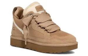 UGG Lowmel Canvas Mesh And Suede Lace-up Casual Shoes - Sand