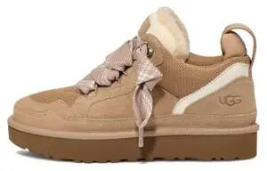 UGG Lowmel Canvas Mesh And Suede Lace-up Casual Shoes - Sand