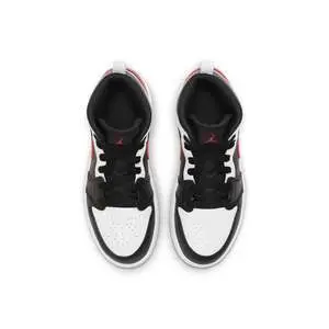 JORDAN 1 Mid Sneakers - Black/chile Red/white