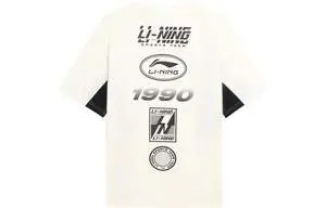 LI-NING Sports Team Multi Logo T-shirt 'beige