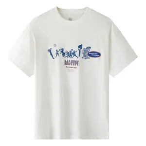 LI-NING Badfive Graphic T-shirt 'white Blue - White/blue