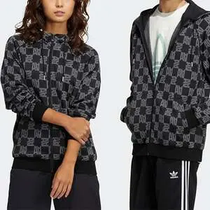 Adidas Monogrammed Zip-up Hoodie