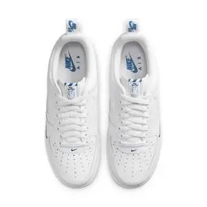 Nike Force 1 Low Cut Out Sneakers - White/blue