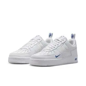 Nike Force 1 Low Cut Out Sneakers - White/blue