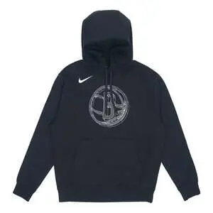 Nike Nba Brooklyn Nets Casual Sports Printing Hoodie - Black
