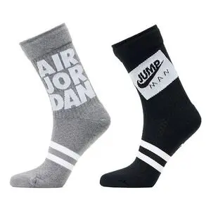 JORDAN Air Legacy Crew Socks 2 Pairs - Black/gray