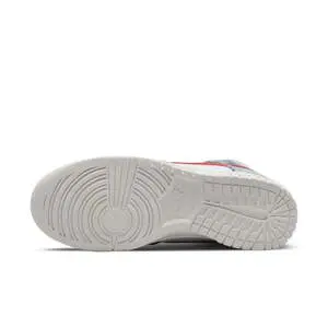 Nike Dunk High "washed Denim" Sneakers - White/washed Denim/red
