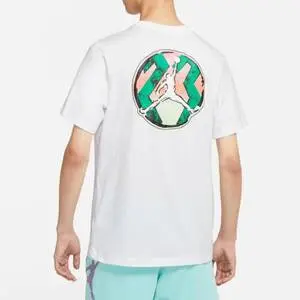 JORDAN Sport Dna Crew Neck Printed Short Sleeve - White