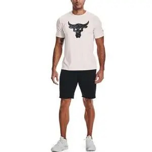 Under Armour Project Rock Brahma Bull Short Sleeve T-shirt 'beige Black - Onyx White/black