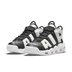 Nike More Uptempo High Top Sneakers - Black/metallic Silver