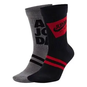 JORDAN Logo Crew Socks 2 Pack - Colorblock