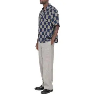 StÜssy X Our Legacy Work Shop Box Shirt Shortsleeve 'grey Blue