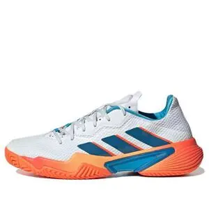 Adidas Barricade Tennis Sneakers - White/blue/orange