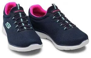 Sketchers Summits Louvin Athletic Sneakers - Navy/pink