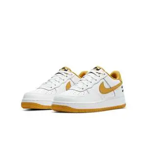 Nike Force 1 Ho20 Dual Swoosh Low Top Sneakers - White/yellow