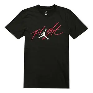 JORDAN Jumpman Logo Round Neck Athleisure Casual Sports Short Sleeve - Black