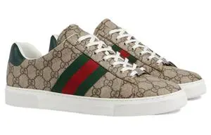 Gucci Ace Sneaker With Web Detail - Beige