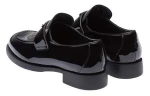 Prada Patent Leather Loafers - Black/silver