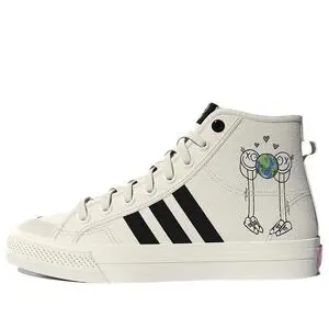 Adidas X Andre Saraiva Nizza Hi Rf "the World Needs Love" Sneakers - White/black