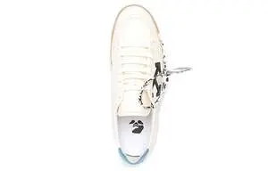 Off-White Lace-up Sneakers With Spliced Detailing