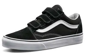 VANS Old Skool Velcro Suede Sneakers - Black