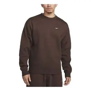Nike Solo Swoosh Crew Sweatshirt 'baroque Brown - Baroque Brown/white
