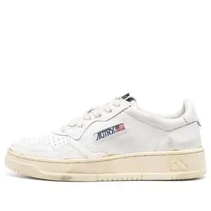 AUTRY Medalist Super Vintage Low Leather Sneaker - White