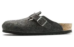 BIRKENSTOCK Boston Narrow Wool Felt Clogs - Anthracite