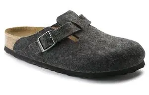 BIRKENSTOCK Boston Narrow Wool Felt Clogs - Anthracite