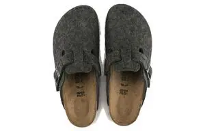 BIRKENSTOCK Boston Narrow Wool Felt Clogs - Anthracite