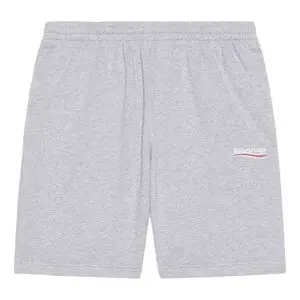 Balenciaga Political Campaign Sweat Shorts - Grey