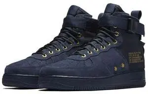 Nike Sf Air Force 1 Mid "obsidian - Obsidian/black