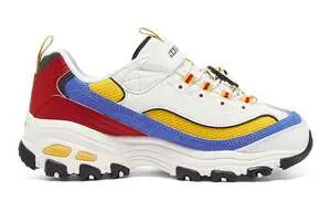 Sketchers D'lites "white Red Yellow" Low Top Sneakers - White/red/yellow
