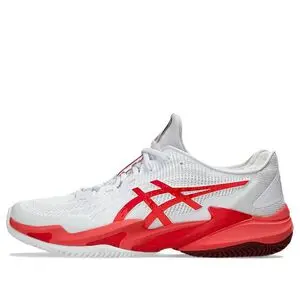 Asics Court Ff 3 Novak Clay Athletic Sneakers - White/electric Red