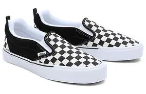 VANS Knu Slip-on Checkerboard Sneakers - Black/white
