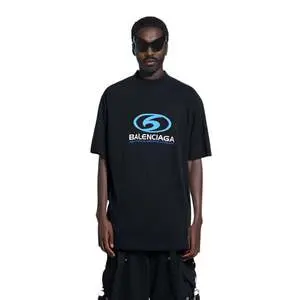 Balenciaga Surfer T-shirt 'black Blue - Black/blue
