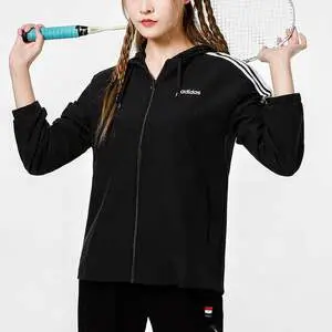 Adidas Neo Training Sports Stripe Loose Hooded Jacket