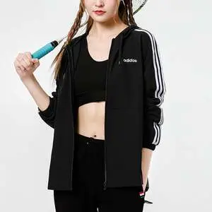 Adidas Neo Training Sports Stripe Loose Hooded Jacket