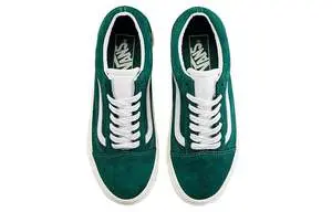 VANS Old Skool Lace-up Sneakers - White/green