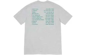 Supreme Fw19 Week 1 New Shit Tee Alphabet Logo Short Sleeve Gray - Grey