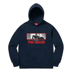 Supreme Fw18 The Killer Hooded Sweatshirt - Navy Blue