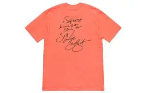 Supreme Ss19 Buju Banton Tee Reggae Character Printing Short Sleeve - Orange